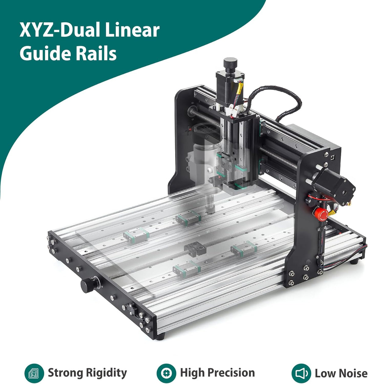 CNC Router Machine 3030-Evo Pro, All-Metal XYZ Axis Dual Steel Linear ...